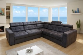 Rozkládací rohová sedačka IRMA I pravý roh hnědá
