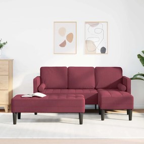 Set pohovek 2 ks Víno Červené Polyester 3329255