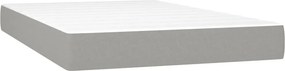 Box spring postel s matrací světle šedá 120 x 200 cm textil 3136581