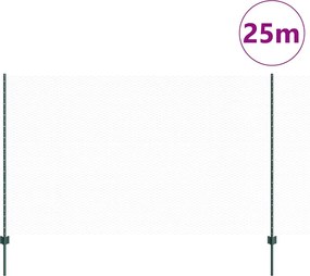 Hexagonální plot s podpěrou 10 x 1,4 m Ocel potažená PVC Zelená 3336689