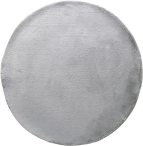 XXXLutz KOBEREC S VYSOKÝM VLASEM, 120 cm šedomodrá - Kulaté koberce - 003580025383
