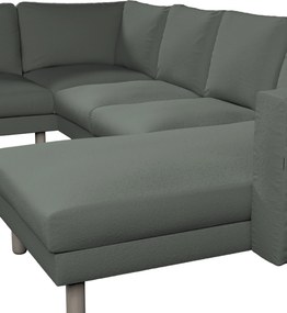Potah na pohovku IKEA Norsborg rohová, 5-místná se šezlongem barva zelená látka pletený vzor