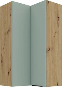 ARIA st | horní kuchyňská skříňka 60x60 GN-108 2F (90°) rohová s policemi | EXTRA VYSOKÁ | 60x60 cm | artisan/aquamarine