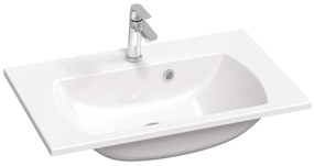 Ravak Classic Slim - Umyvadlo 70x45 cm, s přepadem, s otvorem pro baterii, bílá XJX01170001