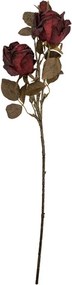 Tmavě červená umělá květina růže - 12*12*70 cm