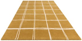 Tribeca Design Kusový koberec Swans Grid Gold Rozměry: 200x290 cm