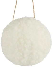 HANG ON Plyšová koule 8 cm - bílá