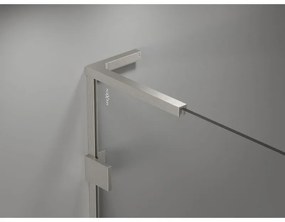 Mexen Lunar, L půlkruhový výklopný sprchový kout 90 x 90 cm, 8mm čiré sklo, ocelový profil, 833L-090L-090P-97-00