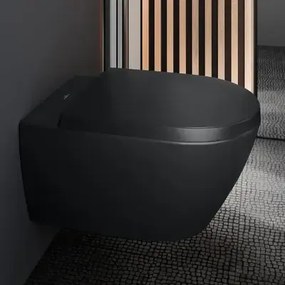 Villeroy  Boch - WC sedátko, SoftClosing, QuickRelease, Pure Black