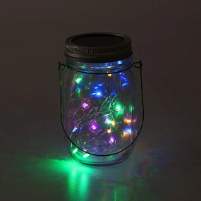 Bezdoteku LEDSolar solární závěsná vánoční sklenice s řetězem multicolor 3 ks, iPRO, 1W, multicolor