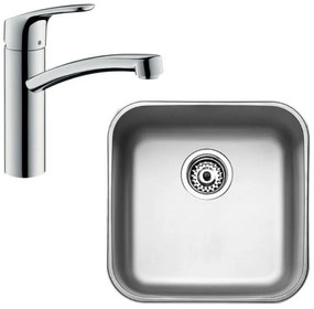 Set kuchyňská baterie Hansgrohe Focus M41 31806000, ocelový dřez Teka Be 10125005