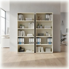 Vysoká skříň SimpleOffice 80 x 40 x 180 cm, bílá