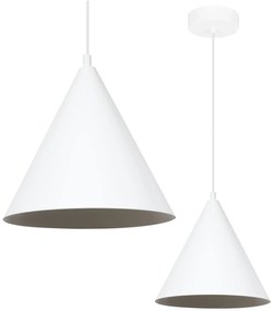 Závěsné svítidlo Soho, 1x bílé kovové stínítko, (fi 25cm)