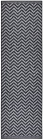 NORTHRUGS - Hanse Home koberce Kusový koberec Twin Supreme 105472 Palma Night Silver – na ven i na doma - 80x250 cm