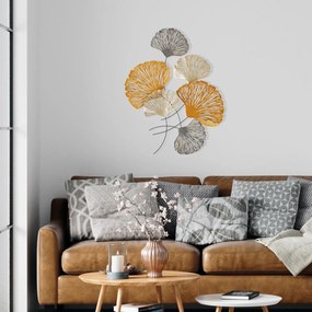 Nástěnná kovová dekorace Květiny 75x100 cm vícebarevná