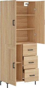 Skříň highboard dub sonoma 69,5 x 34 x 180 cm kompozitní dřevo 3196014