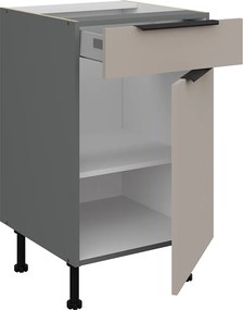 ARIA ta | dolní skříňka 50 D 1F 1S policová se zásuvkou | 50 cm | PREMIUM BOX | antracit/béžová