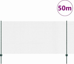 Svařovaná drátěná plotovina s tyčkami 50 x 1,2 m Zelená 3336518