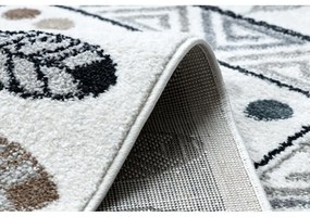 Dětský kusový koberec Pro indiány krémově bílý 180x270cm
