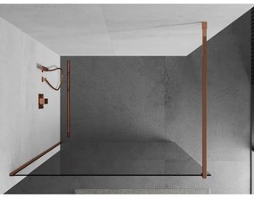 Mexen Kioto sprchová zástěna 140x200 cm, 8 mm, profil růžové zlato, čiré sklo, 800-140-101-60-00