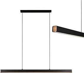 Toolight Toolight, LED závěsné svítidlo 80cm, 15W, APP1447-CP, černá matná, OSW-02391