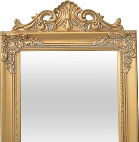 Volně stojící zrcadlo barokní styl 160 x 40 cm zlaté 243692
