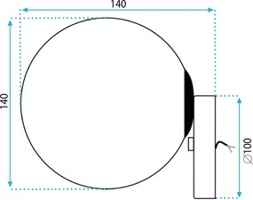 Toolight Toolight, skleněná nástěnná lampa Kinkiet APP950-1W, zlatá, OSW-06684