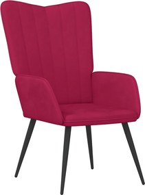 Relaxační křeslo vínové samet 327682