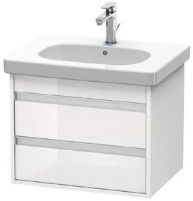 Duravit Ketho - Umyvadlová skříňka 480x600x455 mm, 2 zásuvky, lesklá bílá KT665002222