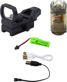 LEAN Toys Elektrická vodní pistole M416 podsvícený zaměřovač 450 ml 8-10 m