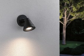 P 94734 Venkovní nástěnné svítidlo Trian IP44 kruhové 100x125mm max. 35W 230V antracit hliník - PAULMANN