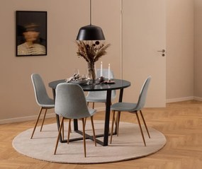 ACTONA Kulatý jídelní stůl AMBLE černý ⌀110 cm