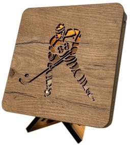 Li-Go "Hokejista" lampa 19x19cm provedení povrchu: ořech