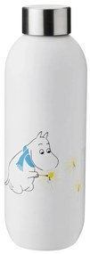 Stelton Nerezová lahev Keep Cool Frost Moomin 750 ml, bílá barva, kov