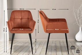 Konferenční židle Emia samet – hnědá