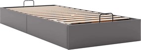 Osmanský rám postele bez matrace šedá 80x200 cm umělá kůže 3310772
