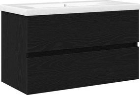 Skříňka pod umyvadlo Černý dub 80 x 39 x 62 cm Kompozitní dřevo 3333147