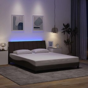 Rám postele bez matrace Hanko tmavě hnědý 160 x 200 cm textil 3310471