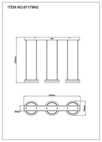 Globo 67179H2 - LED Lustr na lanku DELLA LED/40W/230V 3000/4000/6000K