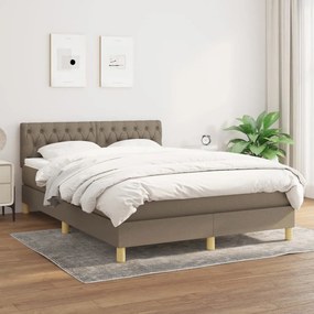 Box spring postel s matrací taupe 140x200 cm textil 3140861