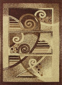Kusový koberec GOLD 188/12 hnědý Rozměr: 80x150 cm