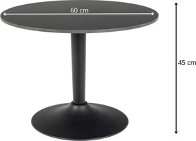 Konferenční stolek Malta 60 cm černý