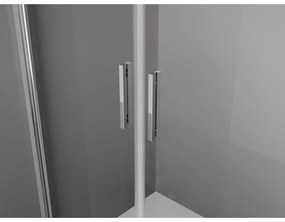 Mexen Exo, dvoukřídlé sprchové dveře 80x200 cm, 6mm čiré sklo, chromový profil, 814-080-000-01-00