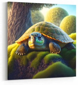 Obraz želva sedící na mechu