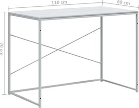 vidaXL Počítačový stůl 110 x 60 x 70 cm dřevotříska [30209] Barva: Černá