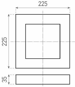 LED přisazené stropní svítidlo FENIX LED/18W/230V 2800K 22,5 cm