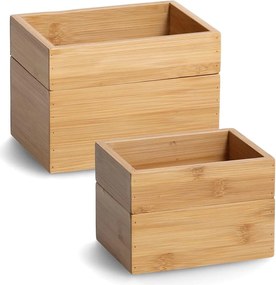 Zeller Present Úložný box, organizér do šuplíku, bambusová sada 2ks (17x12x12)