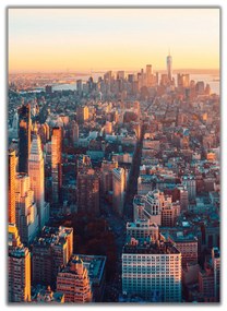 Malvis ® Vícedílný obraz Manhattan na dlani Velikost: na výšku - 100x150 cm