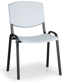 Konferenční židle Design - černé nohy, šedá