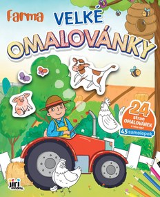 JIRI MODELS Omalovánky velké se samolepkami Zvířátka farma 7